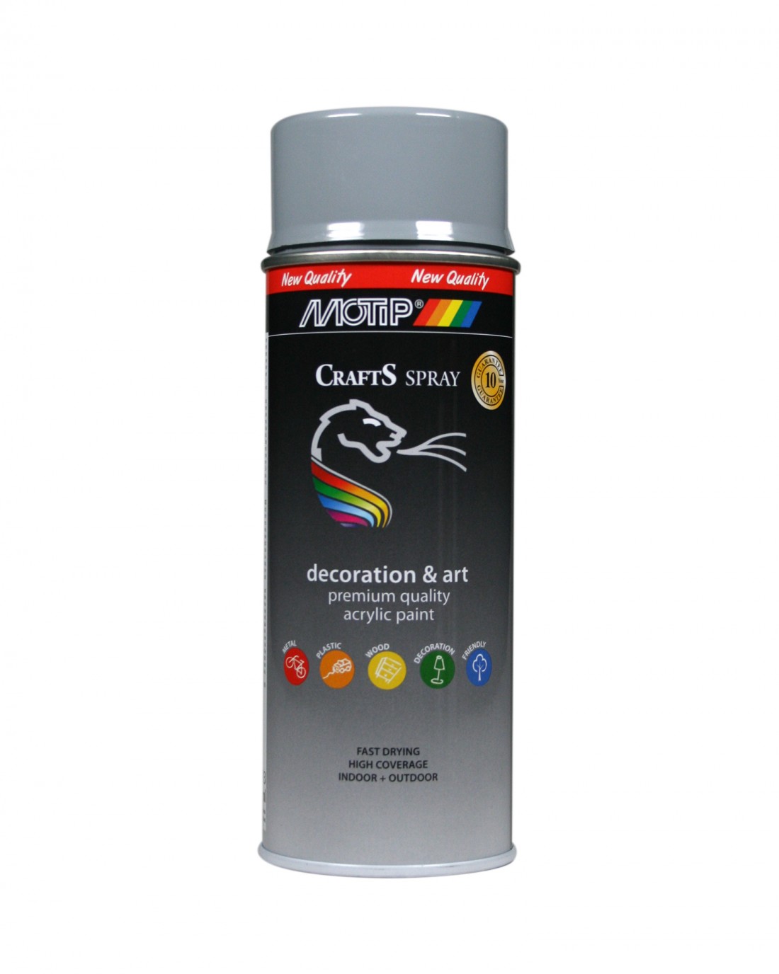 Motip Dupli Paint Spray Acrylic Crafts Silver Gray 400ml RAL 7001